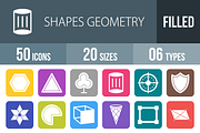 50 Shapes & Geometry Round Icons, an Outline Icon by IconBunny