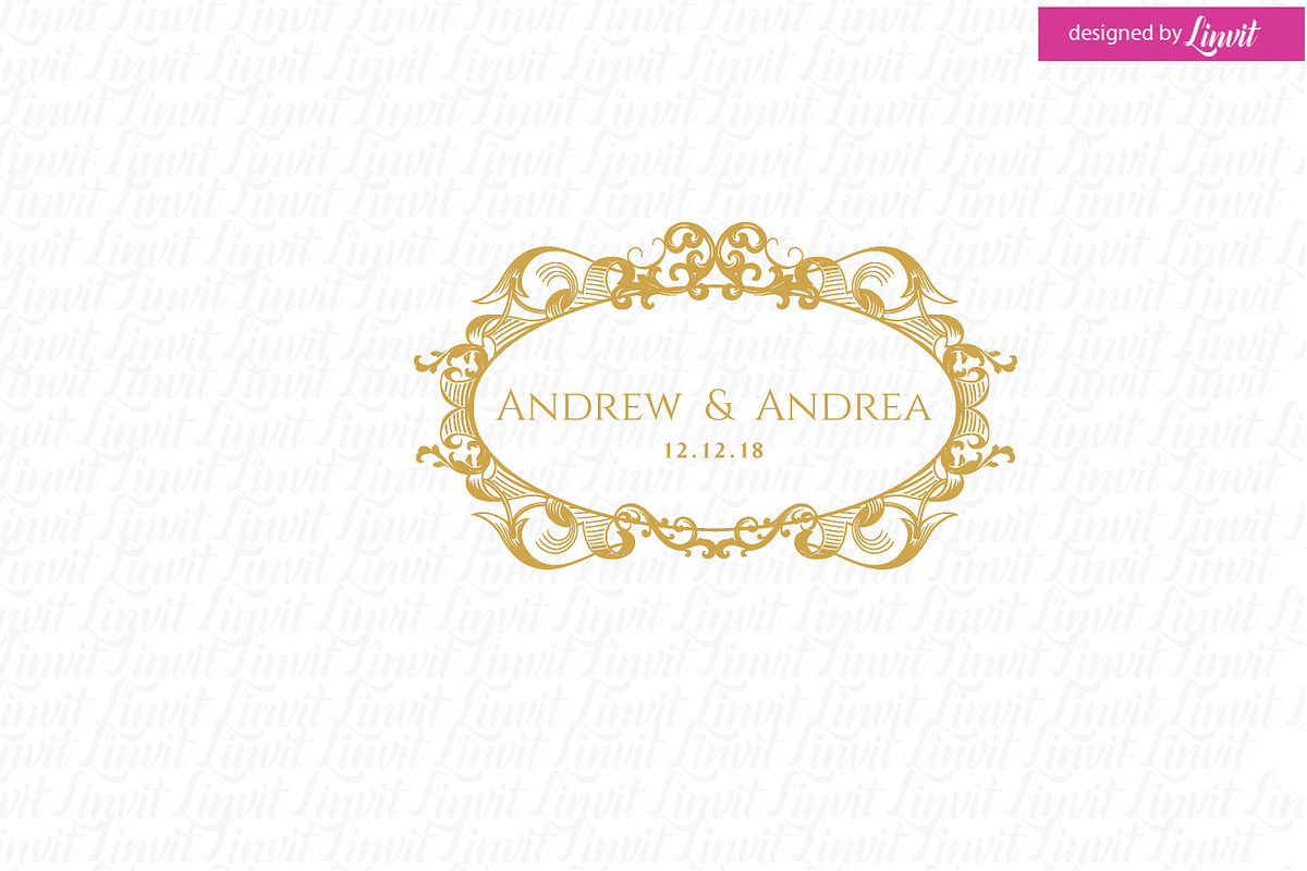 Vintage Wedding Logo, a Branding & Logo Template by LinvitInstant ...