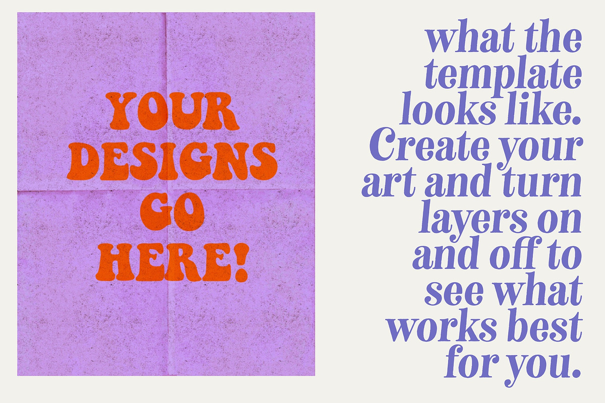 Retro Poster - Folded Paper Template, a Layer Style Add-On by Dear ...