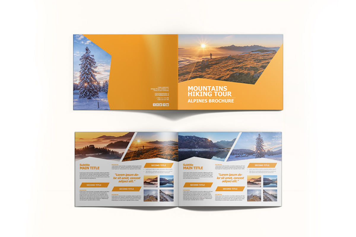 Indesign A4 Hiking Brochure, a Brochure Template by KatjaPotokar