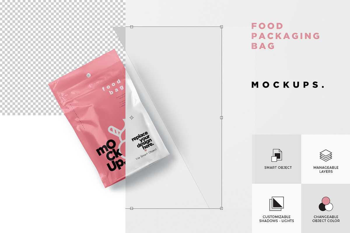 Foil Stand Up Packaging Pouch Mockup, a Packaging Mockup by GfxFoundry