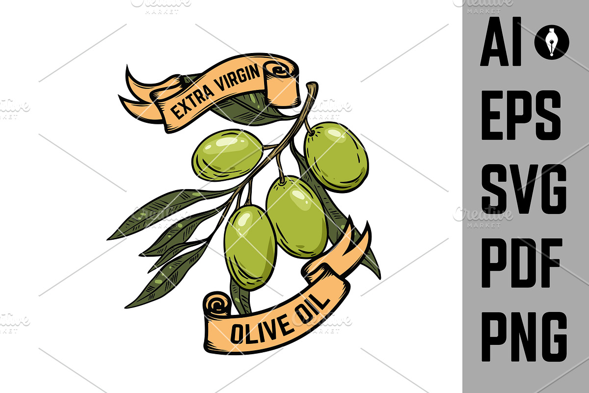 Extra virgin olive oil. Olives SVG, an Icon by Vectorhight