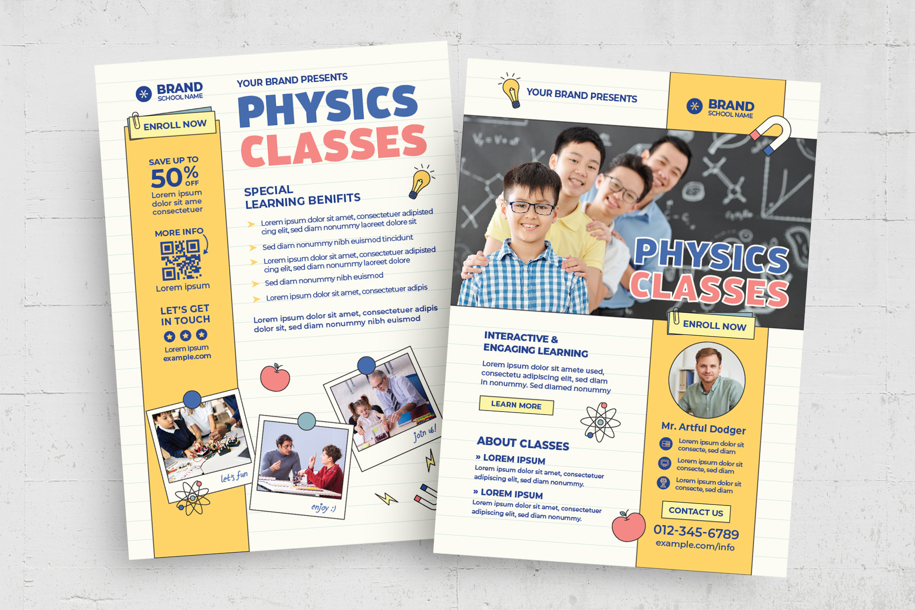 School Science Physics Class Flyer, a Flyer Template by BrandPacks