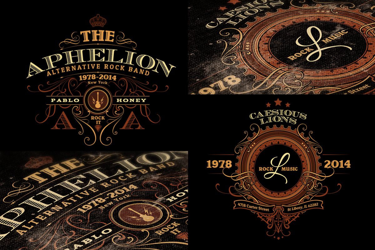 Complex Logos/Signs/Badges v.1, a Branding & Logo Template by Cruzine