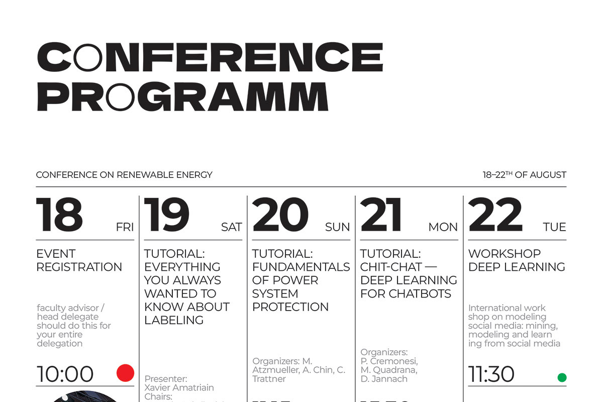 Conference Event Program Poster, a Flyer Template by EDT.Graphics