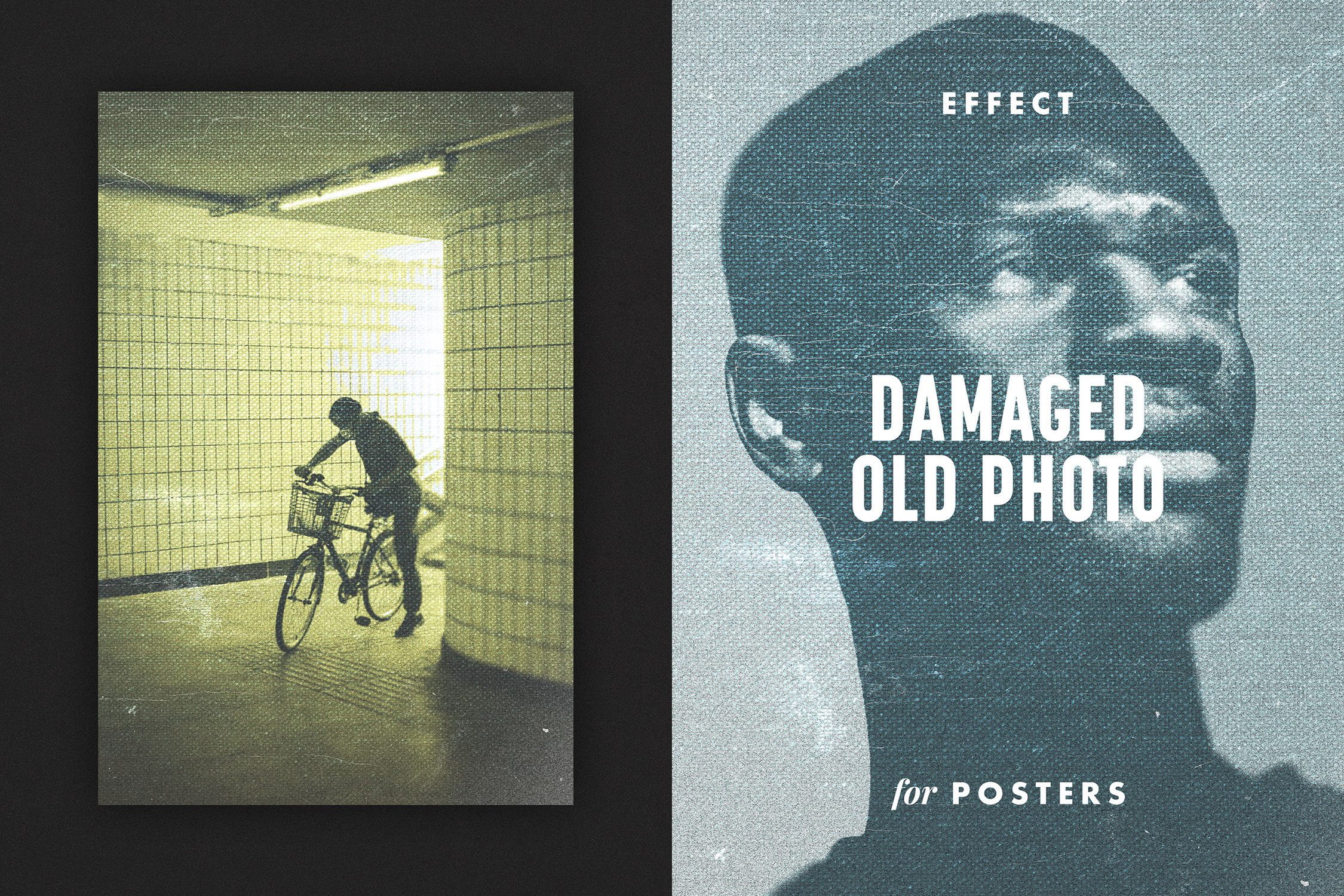 Damaged Photo Poster Effect, a Layer Style Add-On by Design Squad