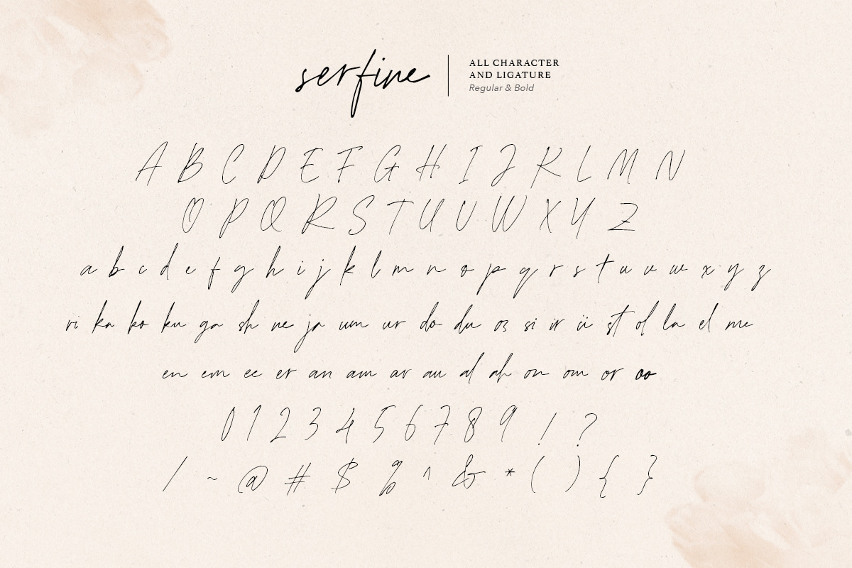 Serfine - Handwritten Script, a Script Font by Bale Type