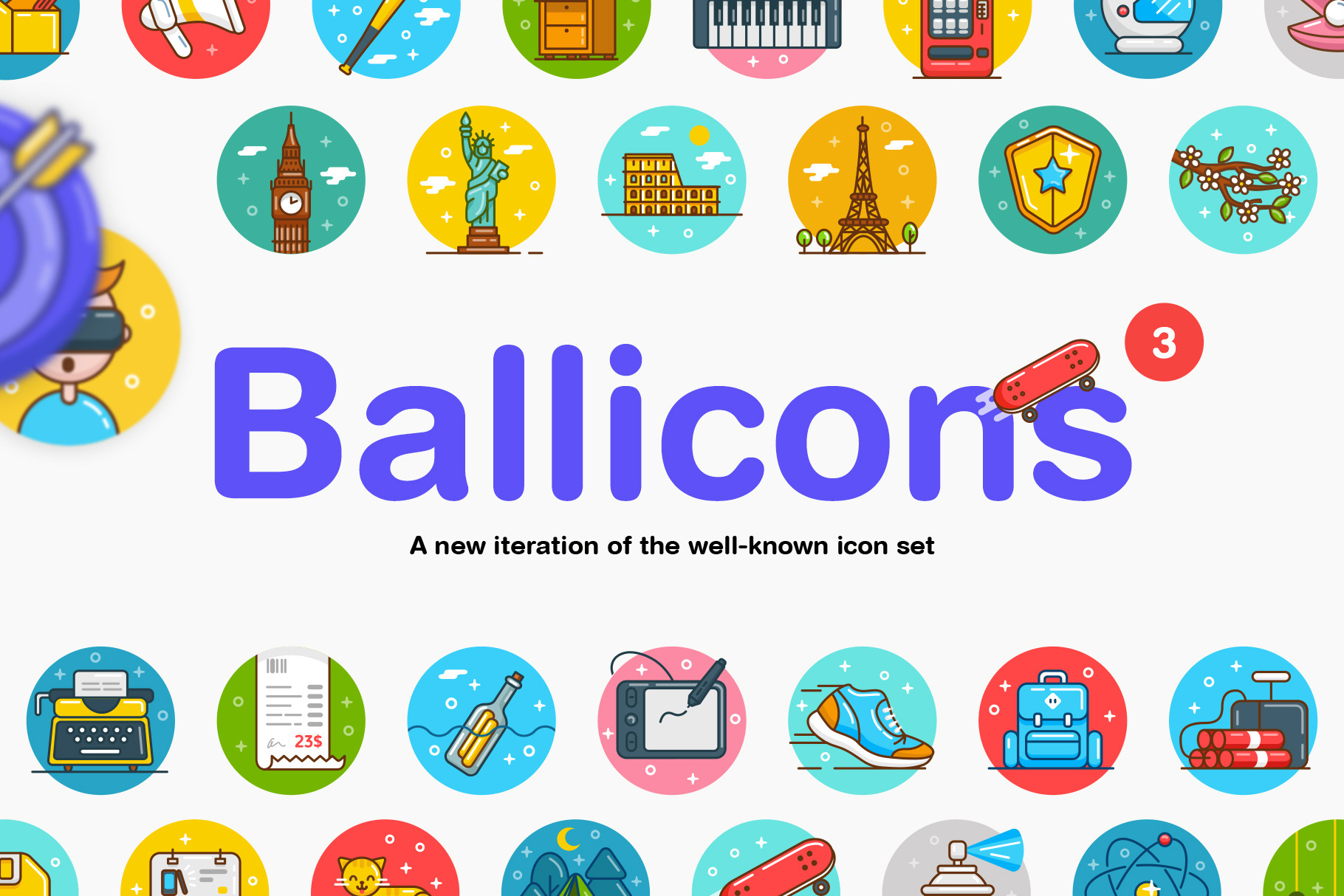 Download Ballicons 3 Flat Icons Set