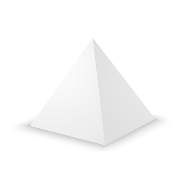 Blank white pyramid, an Object Graphic by BestPics