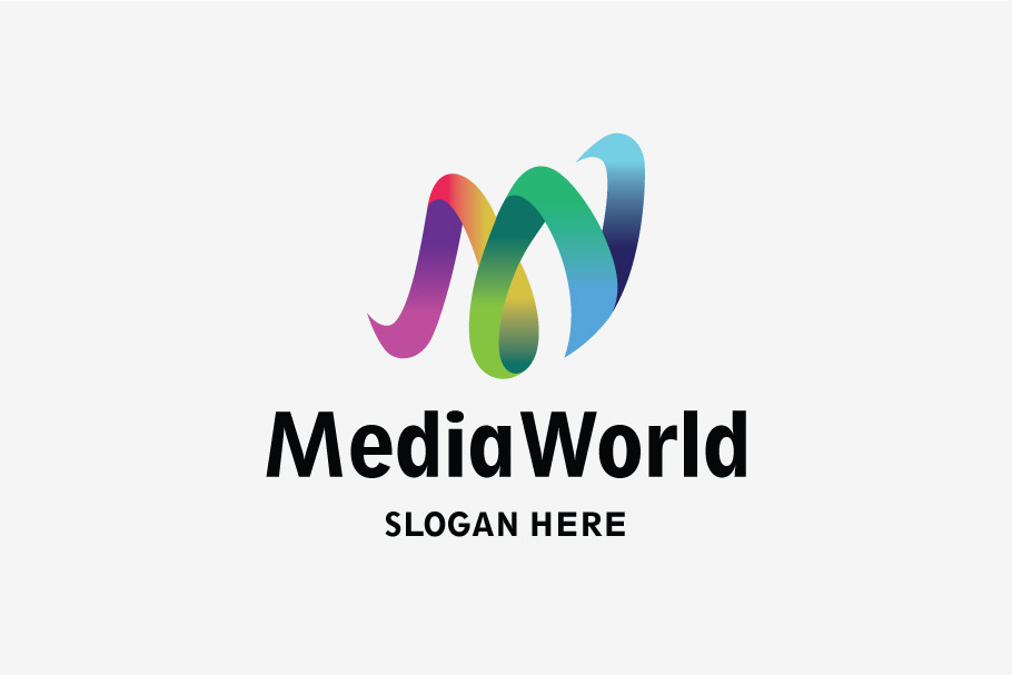 Media World Logo, a Branding & Logo Template by MotionMount