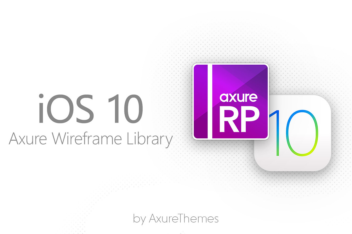 Axure iOS 10 Wireframe Library, a Wireframe Template by Axure Themes