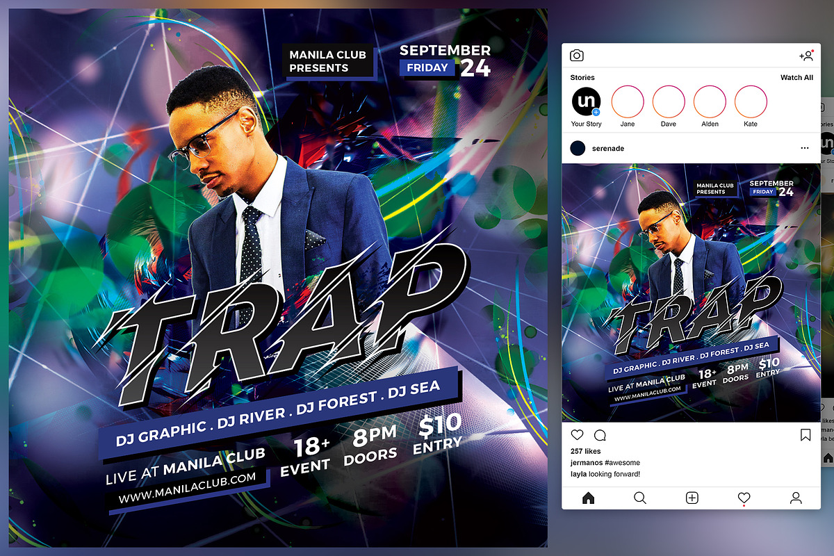 Trap Flyer, a Flyer Template by KiraYamato Design Studio