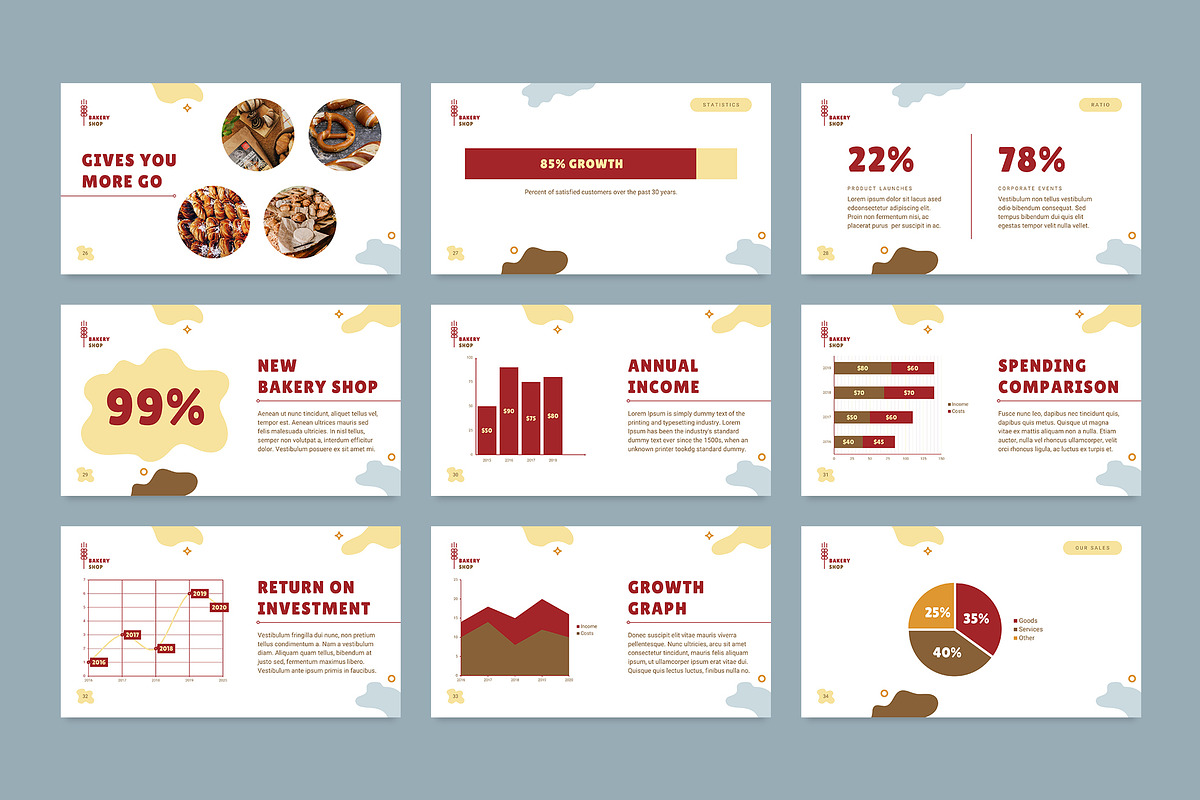 Presentation Bakery, a Presentation Template by TemplatesNow!