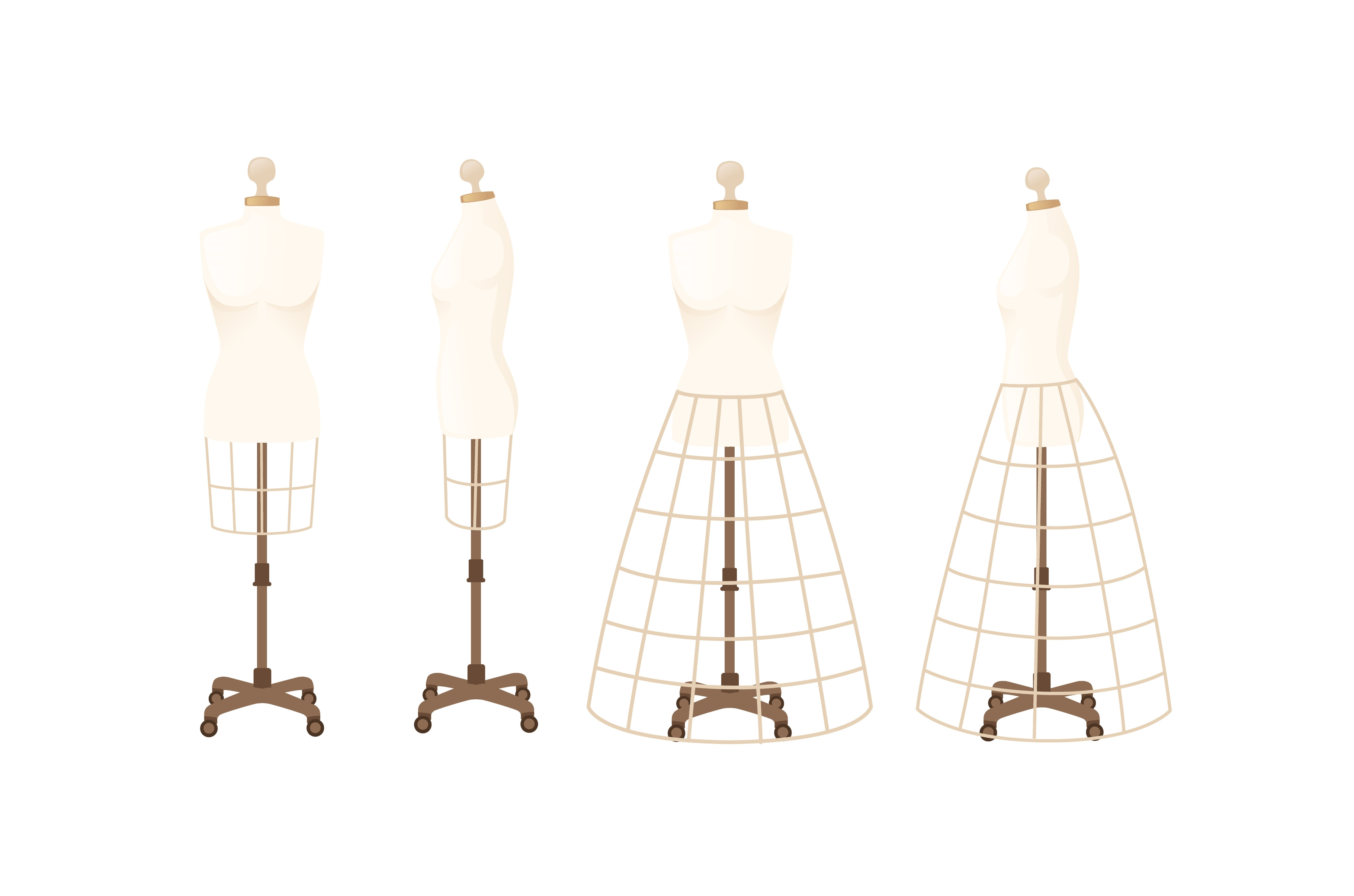 Set of mannequins for wearing, an Icon by Alfmaler | Creative Market