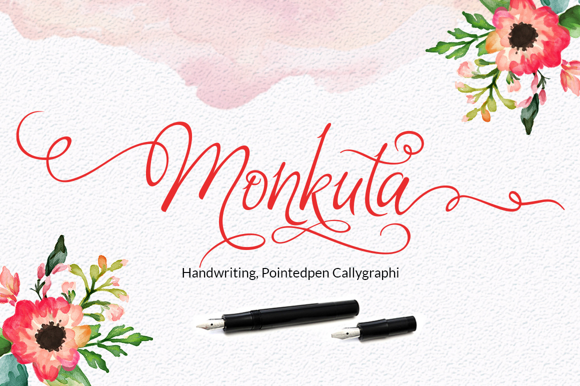 Monkuta Script, a Script Font by joelmaker