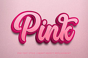 Pink Text Style Effect Mockup, a Layer Style Add-On by thefutive