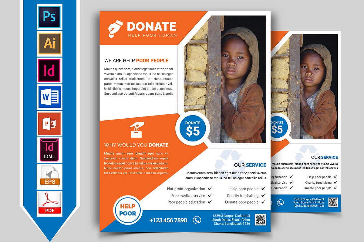 Charity Donation Flyer Vol-01, a Flyer Template by Imagine Design Studio