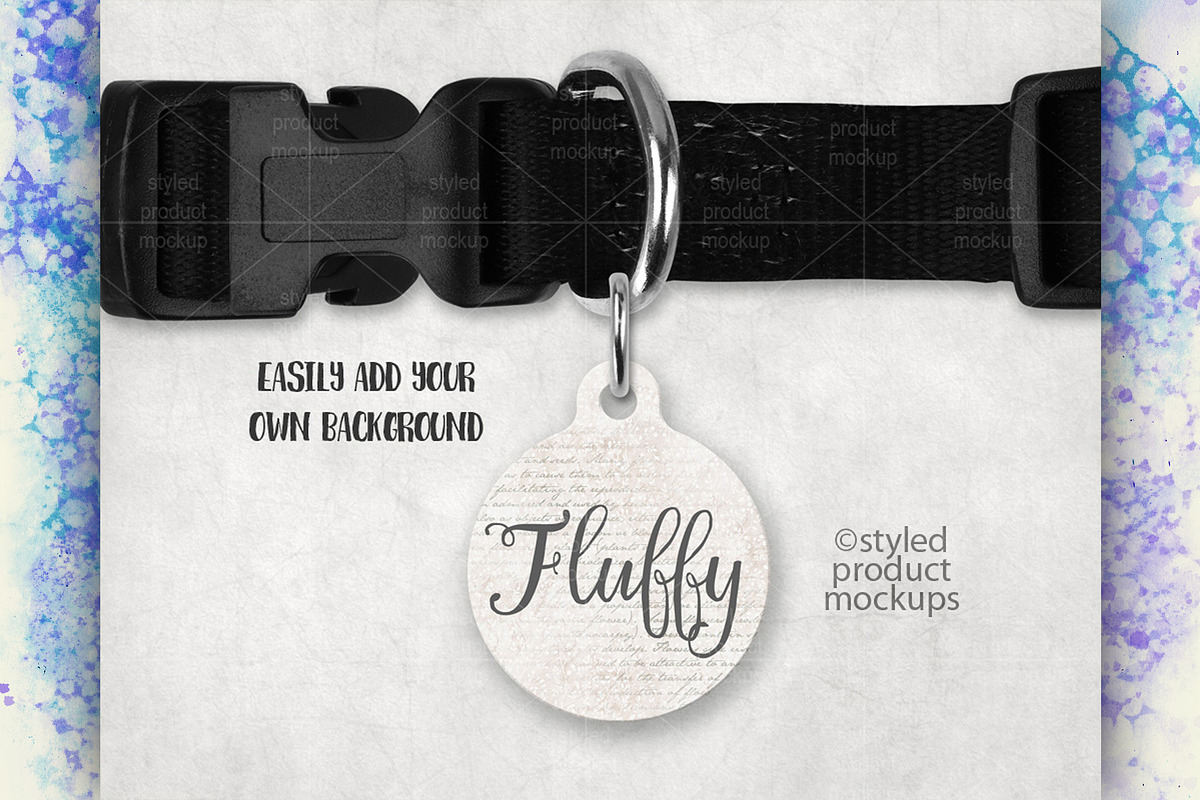 Round Pet Tag Mockup, a Mockup by StyledProductMockups