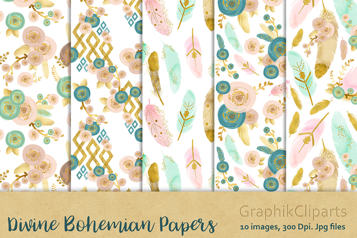 Divine Bohemian Papers, a Pattern Graphic by Chus Moreno Studio ...