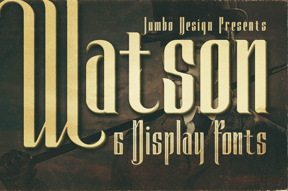 Watson - Vintage Display Font, a Font by JumboDesign