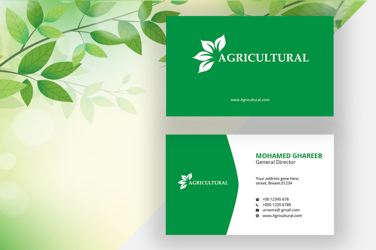 Agriculture Business Card, a Business Card Template by UI_Expert