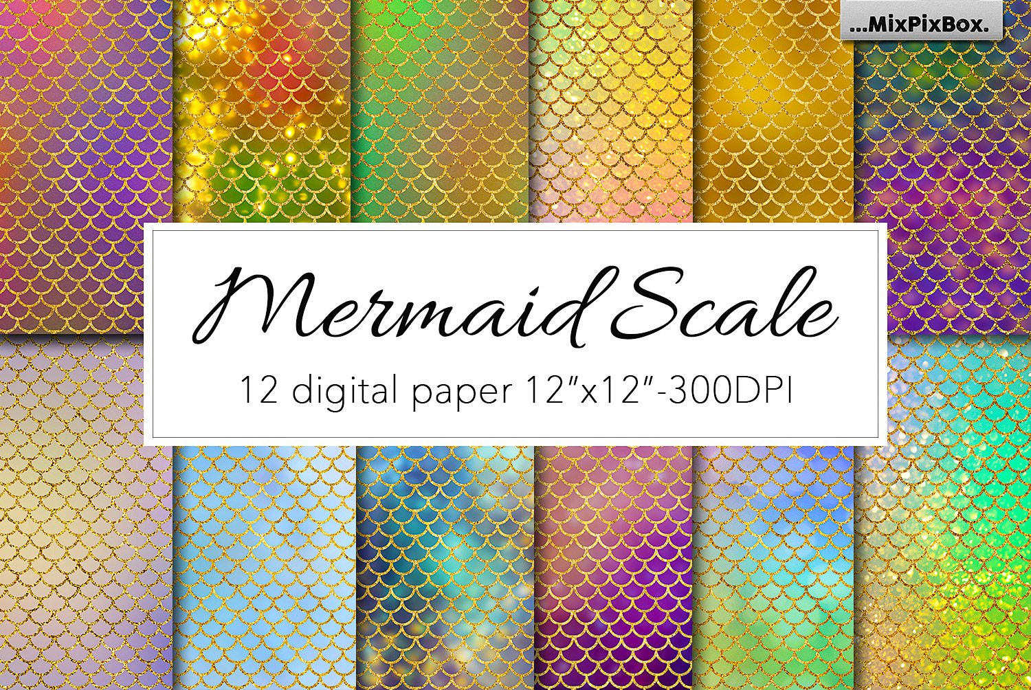 Mermaid Scale, a Texture Graphic by MixPixBox