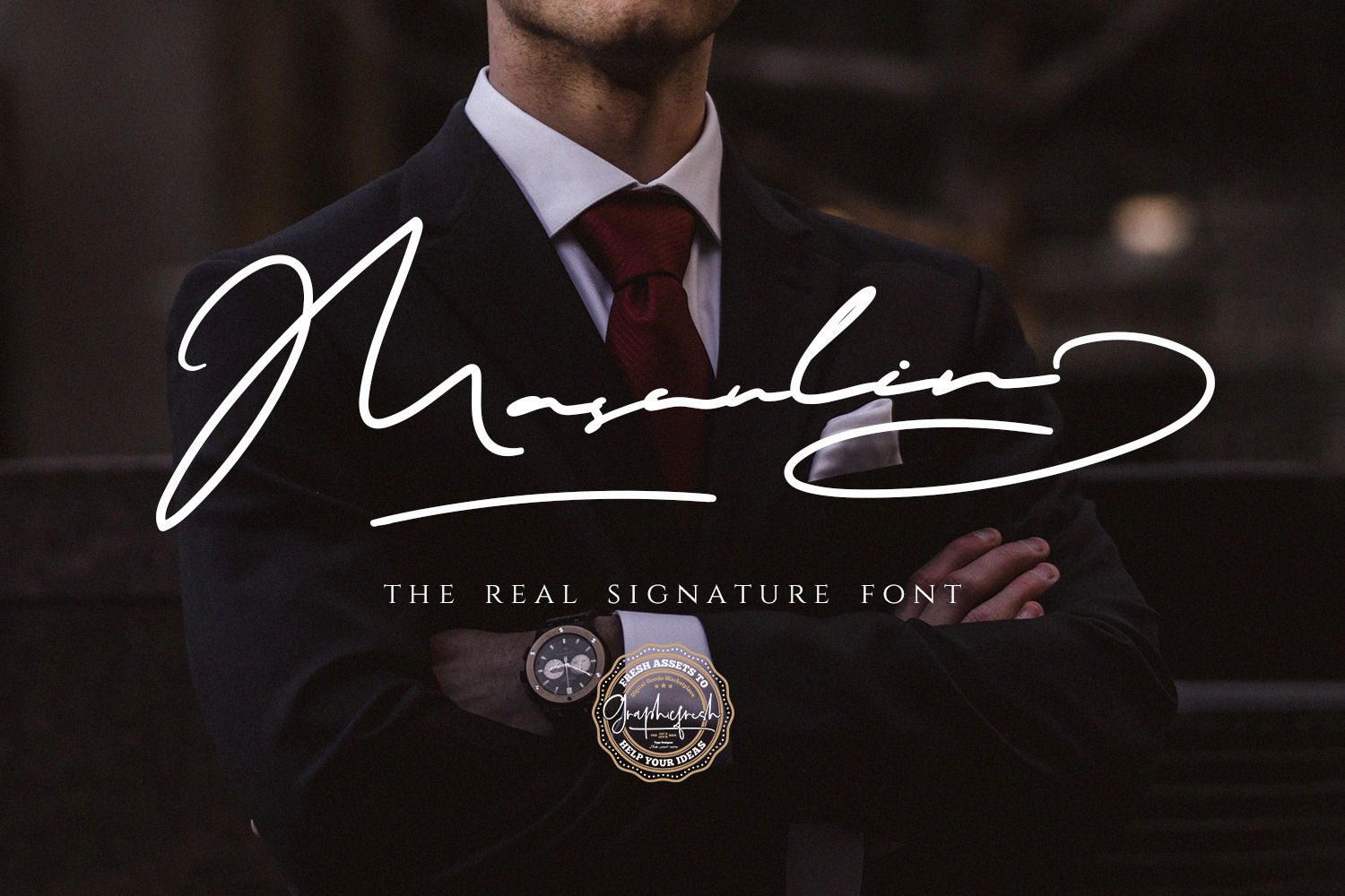 MASCULIN - The Real Signature Font, a Script Font by Graphicfresh