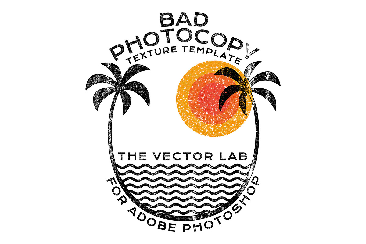 Bad PhotoCopy Texture Template, a Brushes & More by TheVectorLab