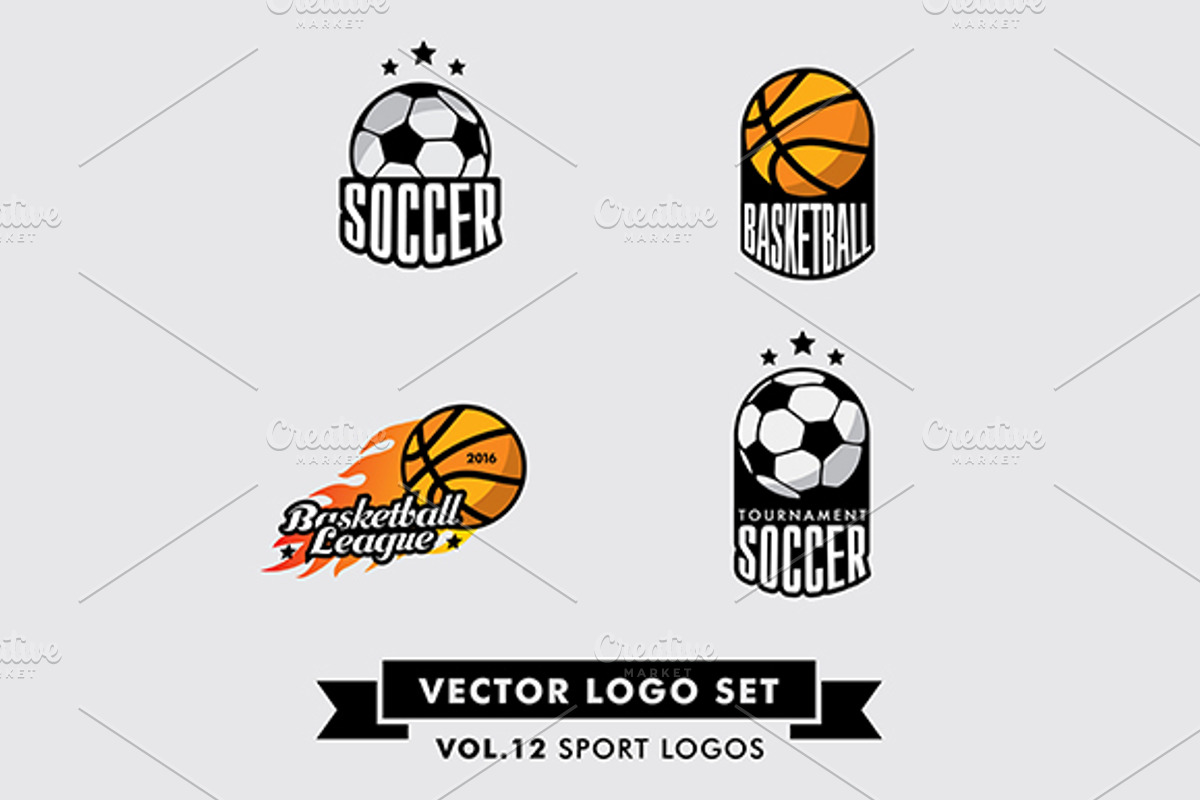 Sport Vector Logo Set, a Branding & Logo Template by Urazovsky Design
