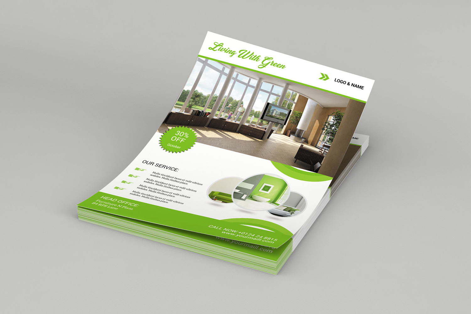 Interior Flyer Template-V569, a Flyer Template by Template Shop