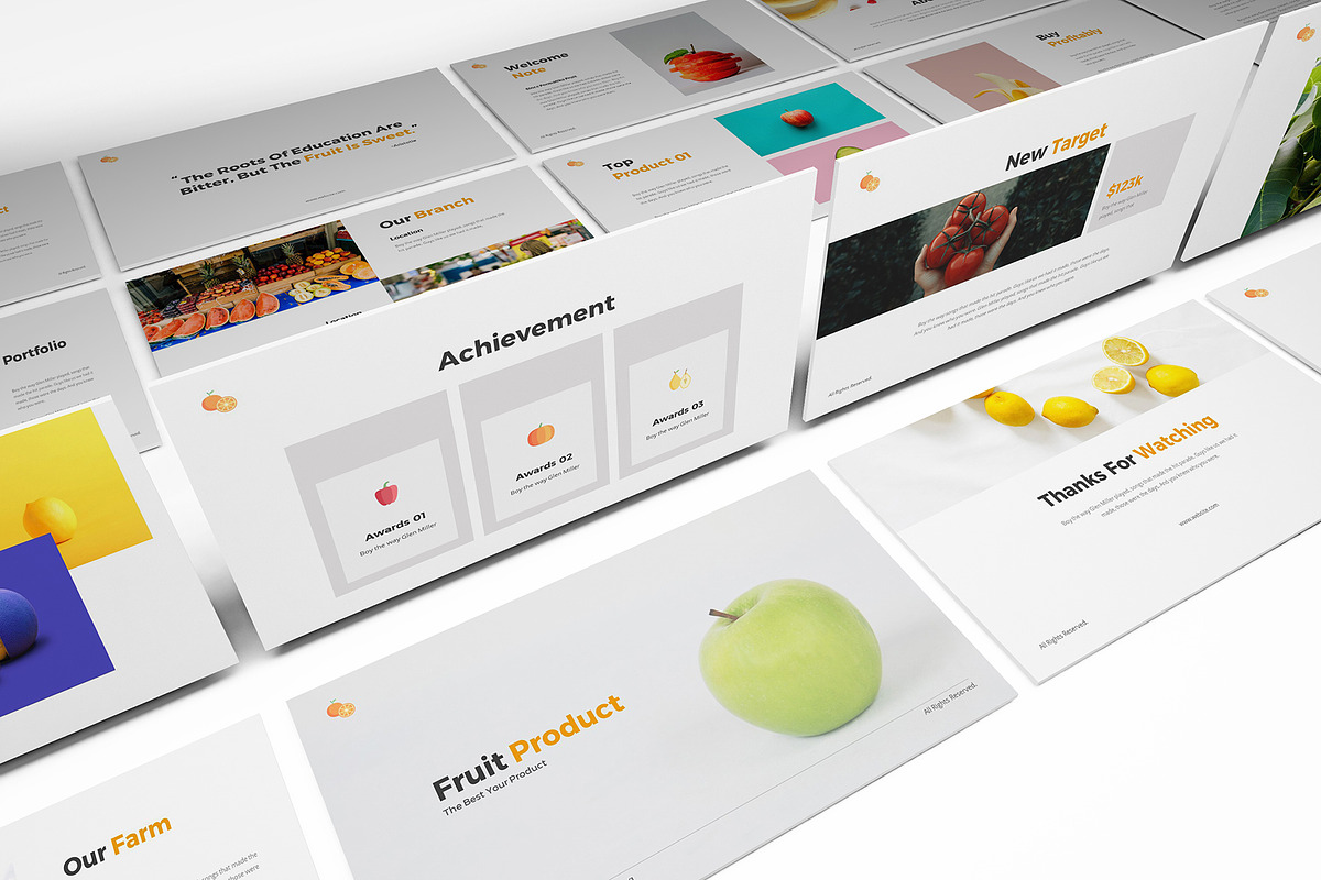Fruit Store Powerpoint Template, a Presentation Template by Formatika ...
