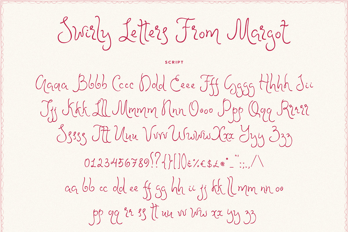 Swirly Letters Whimsical Duo Font
