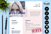 Modern Resume Template / CV - Iris