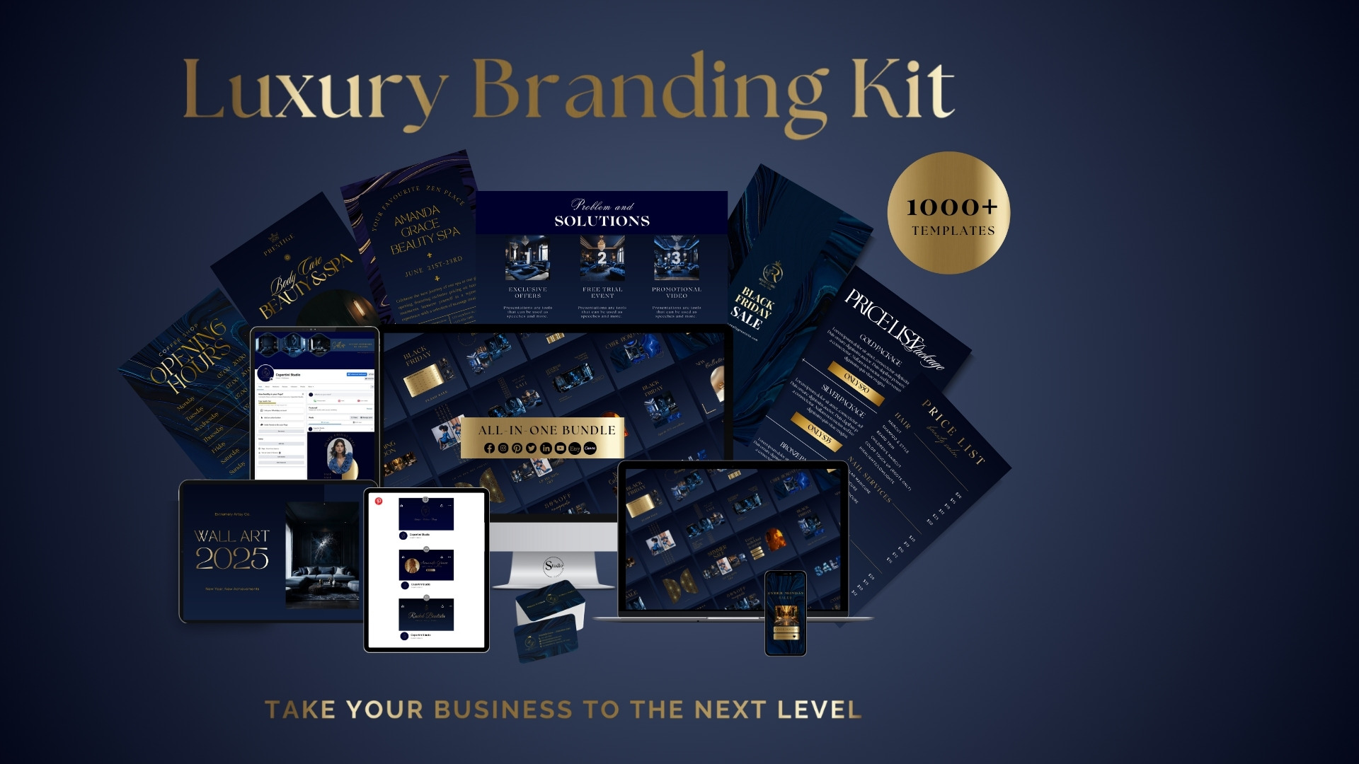 Luxury Branding Kit Blue Gold
