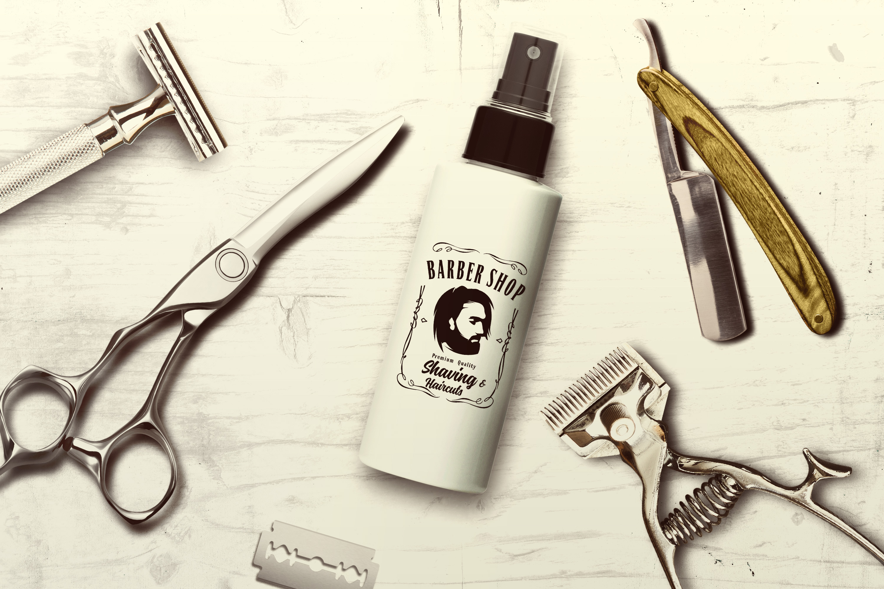 Barber Mock-up #10, a Product Mockup by relineo.mock-ups