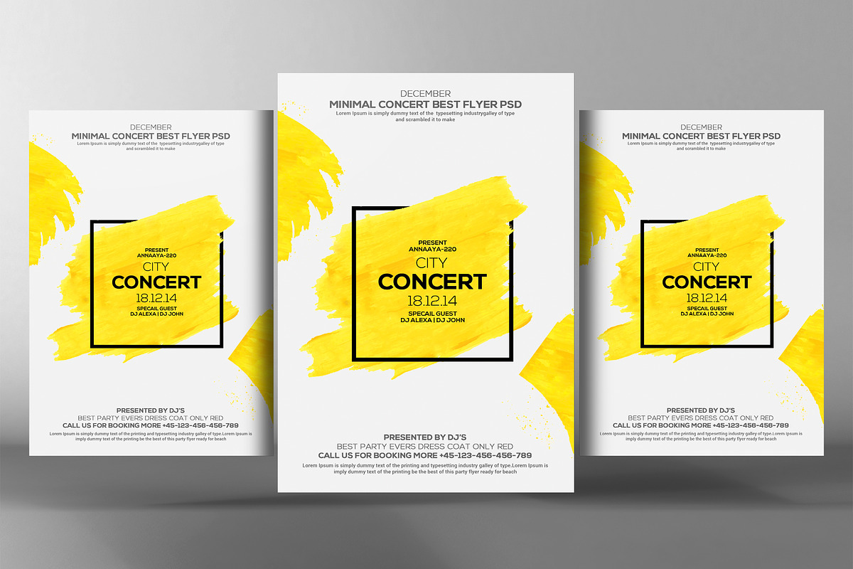 Minimal Colors Flyer Psd, a Flyer Template by graphicforest