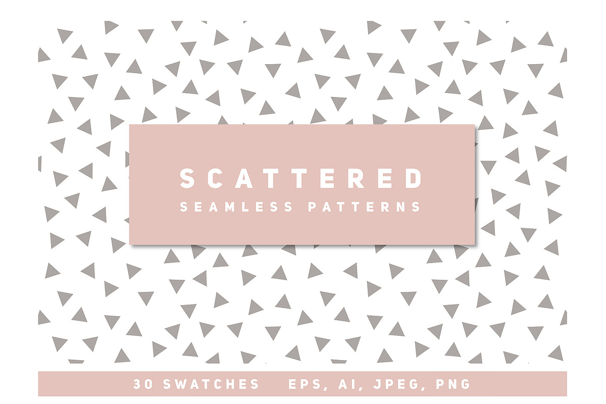 Scattered Seamless Patterns, a Pattern Graphic by Curly_Pat