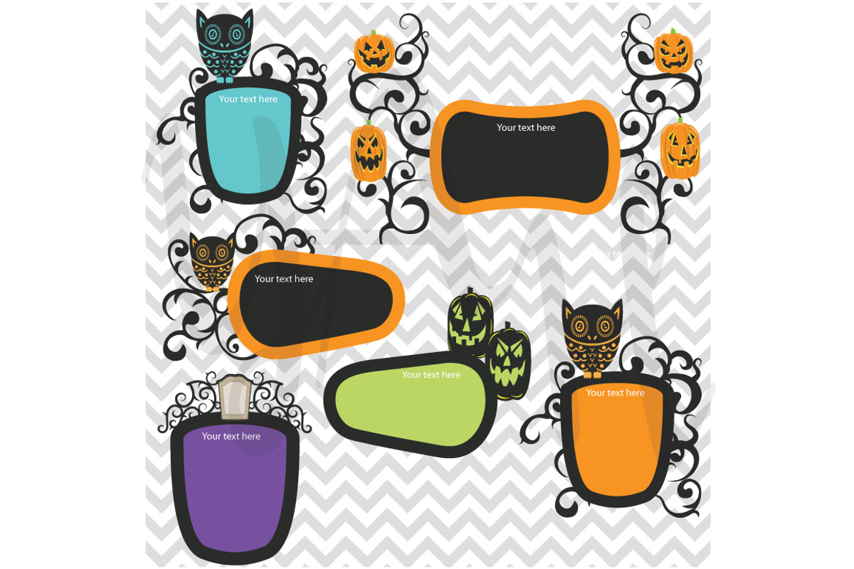 Halloween Frame ClipArt, an Illustration by YenzArtHaut | Creative Market