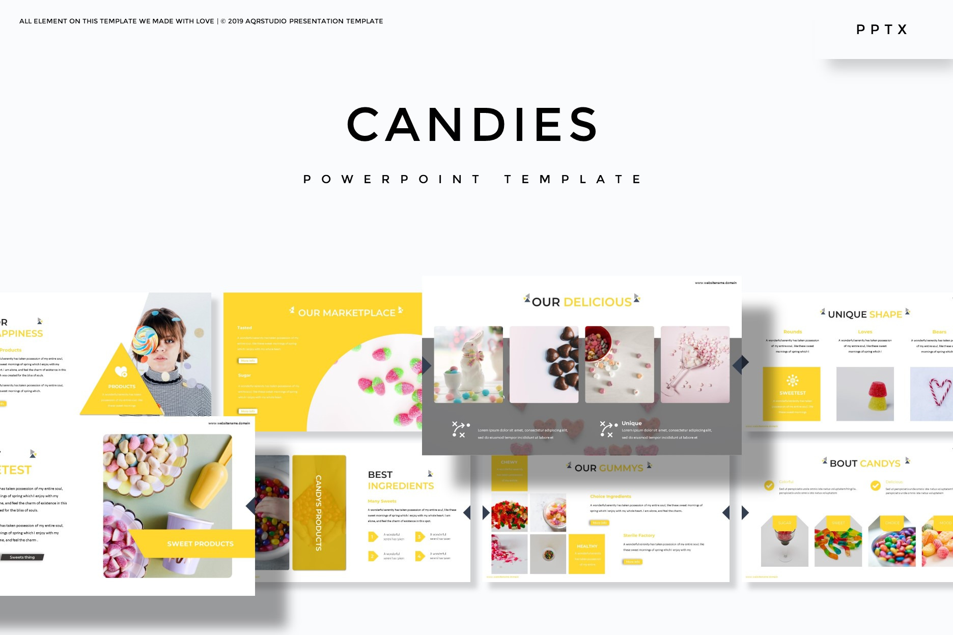 Candies - Powerpoint Template, a Presentation Template by AQR Studio
