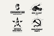 Stickers set of the communist logos, a Branding & Logo Template by Di ...