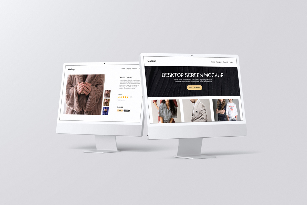 Desktop & Website Screen Mockup, a Mac Mockup by Mockup Supper