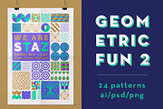 Geometric Fun 2 ~ 24 patterns, a Pattern Graphic by kloroform