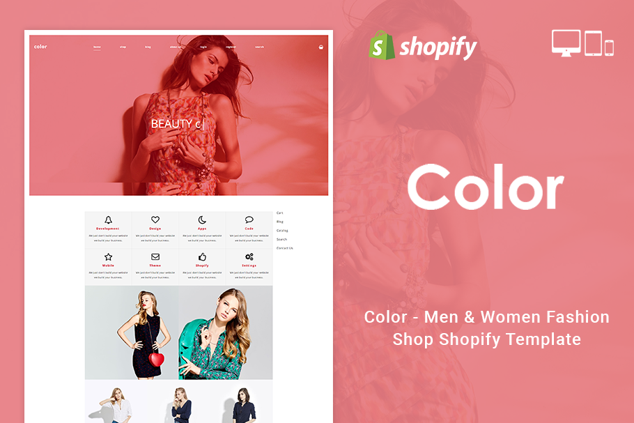 Color Fashion Shop Shopify Template, a Shopify Template by ThemeTidy ...