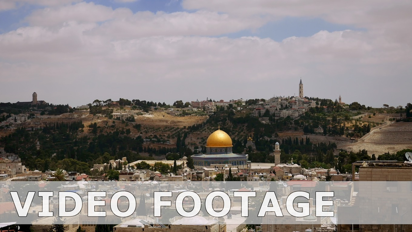 Jerusalem panoramic aerial view time lapse | Graphics ~ Creative Market