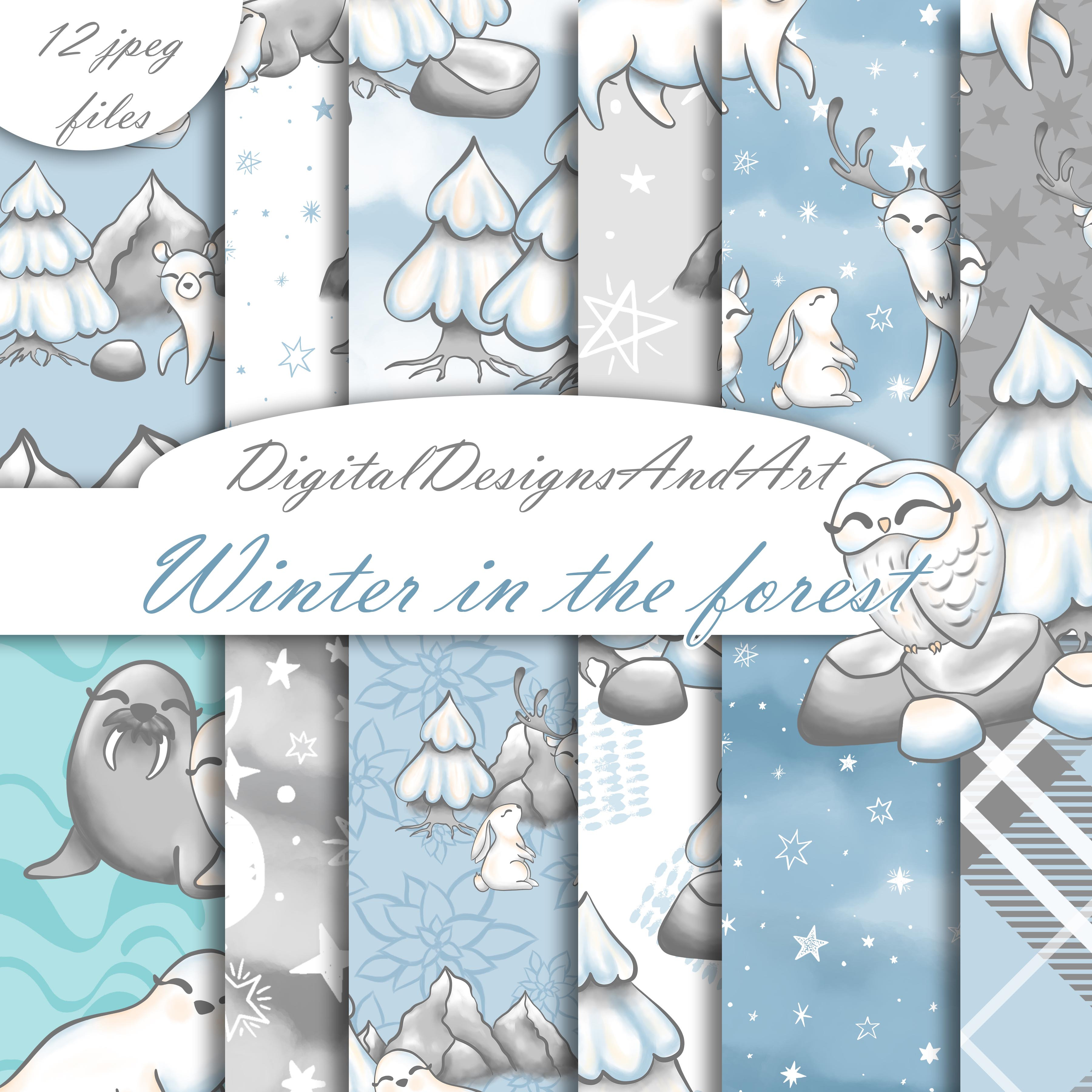 Polar animals patterns, a Pattern Graphic by DarinaDigital