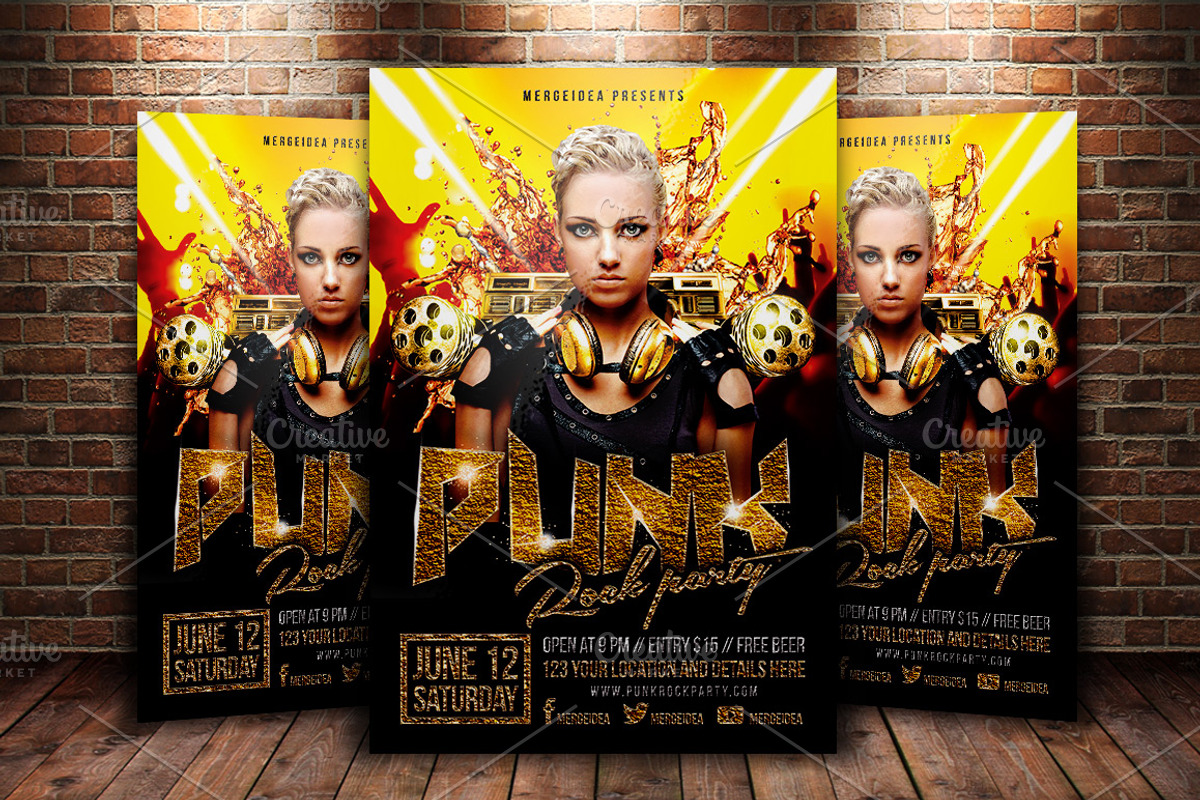 Punk Rock Party Flyer Template