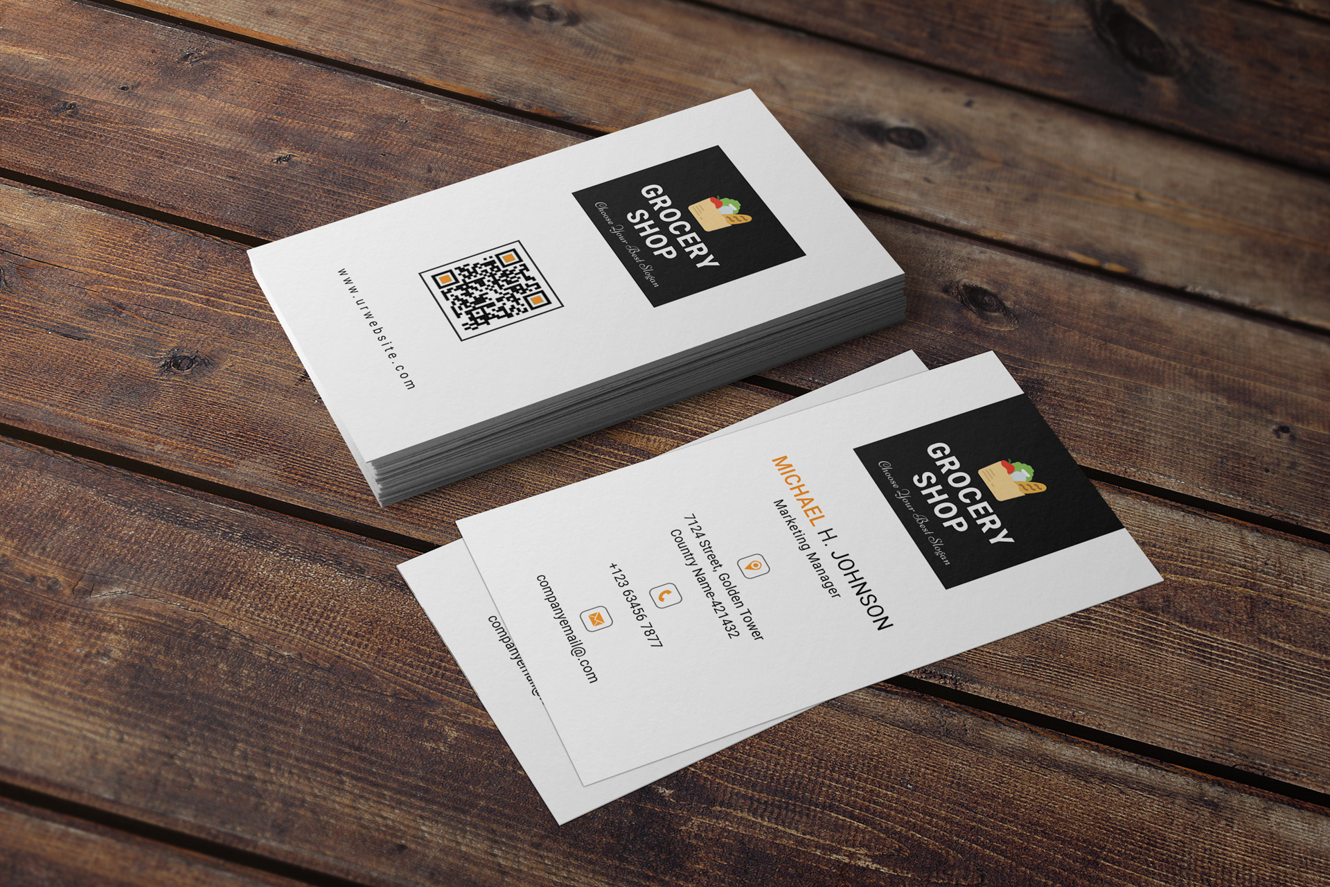 Food Shop Business Card, a Business Card Template by graphicsunday