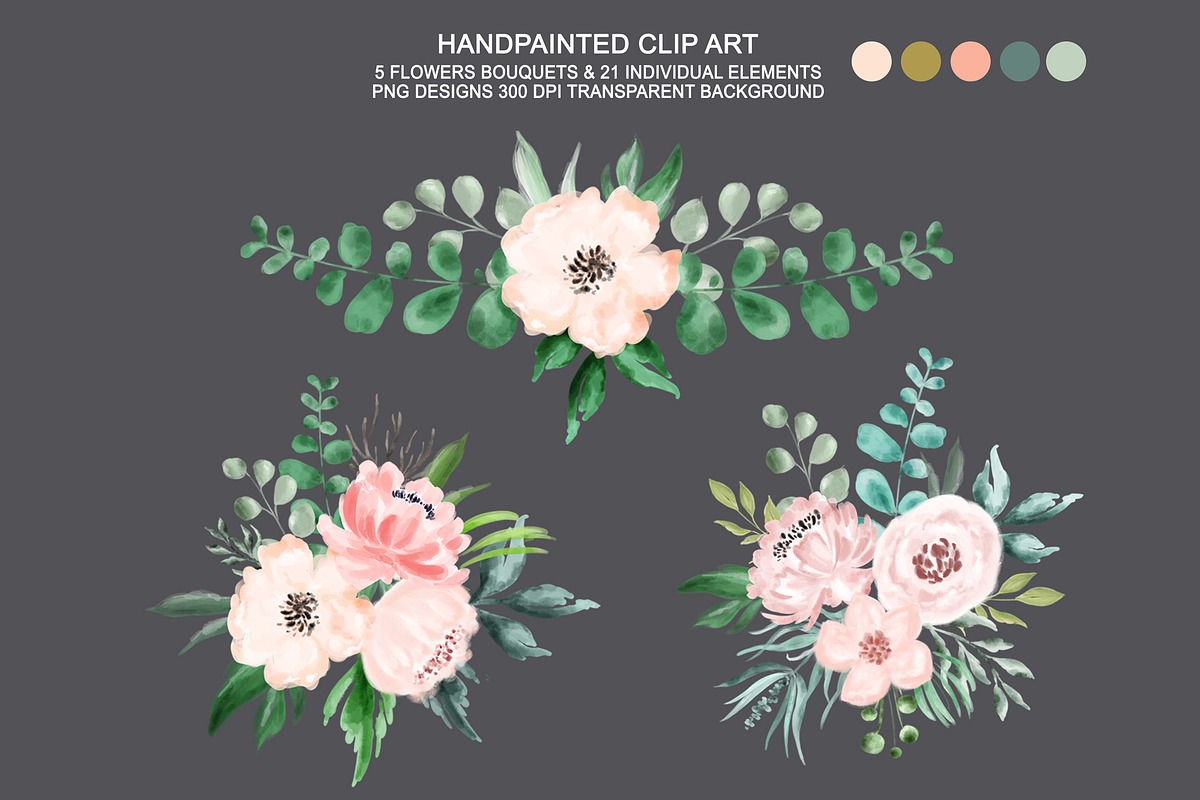 Soft Pink Wedding Flower ClipArt, a Decorative Illustration by Magic ...