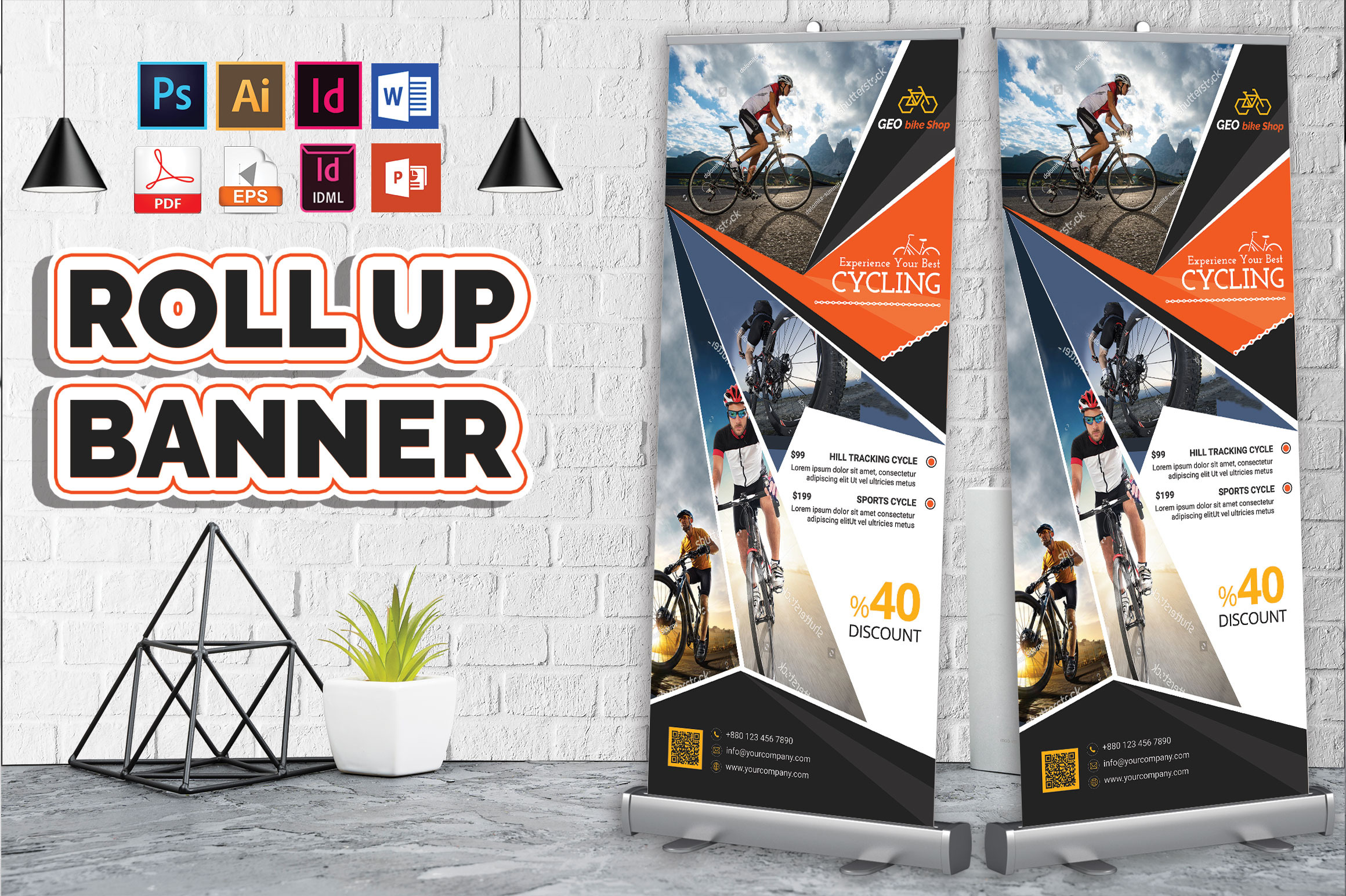 Cycle Shop Roll Up Banner Vol-03, a Flyer Template by Imagine Design Studio