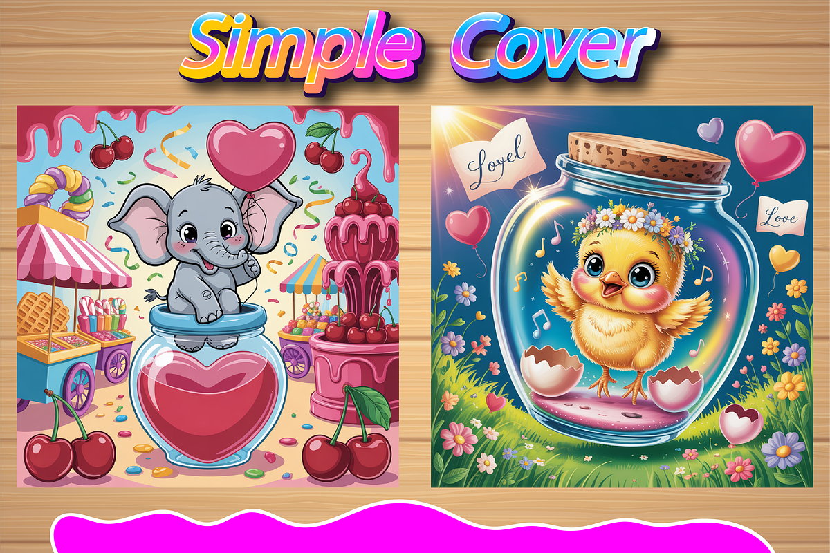 Animal in Jar Bold & Easy Color Book, an Animal Illustration by Design Home